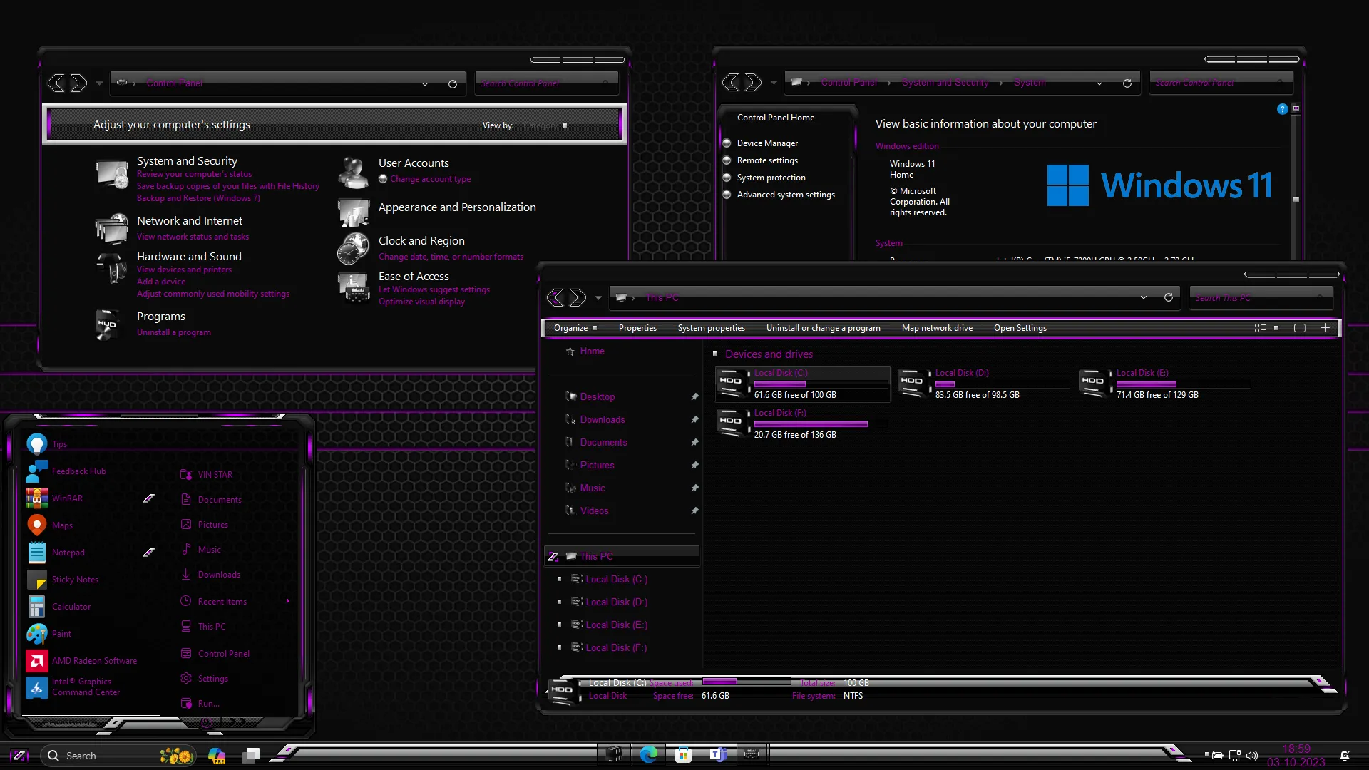 BadAzz Dream Purple Theme For Windows 11 — VIN STAR