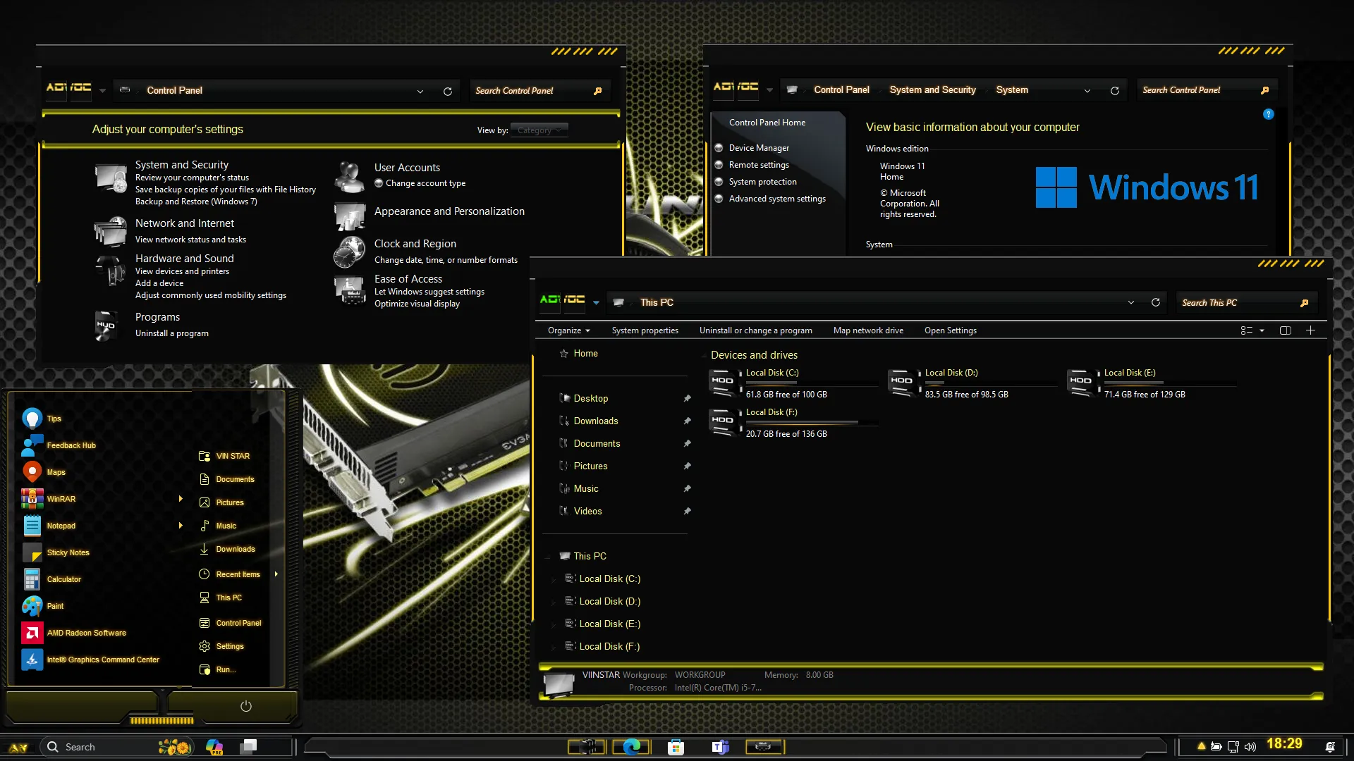 Advoc Yellow Theme For Windows 11 — VIN STAR