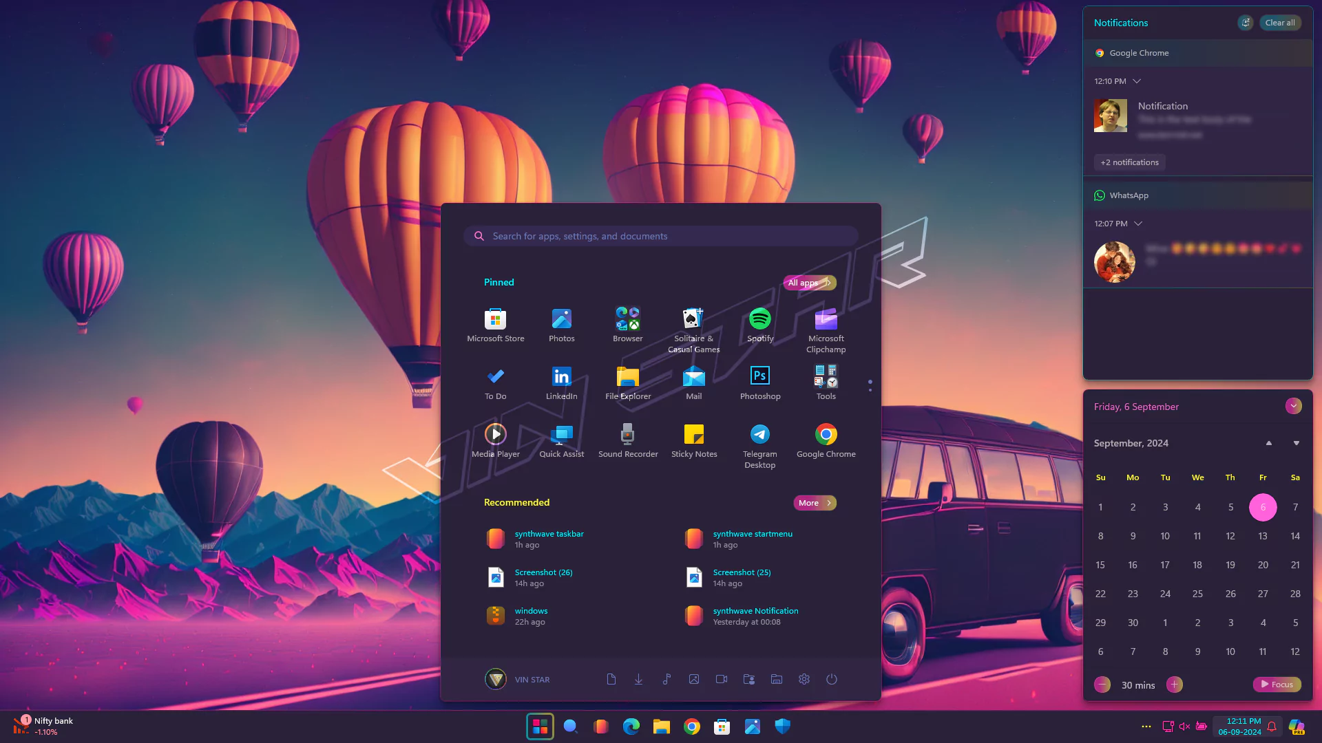 SynthWave 84 Styling For Windows 11 — VIN STAR