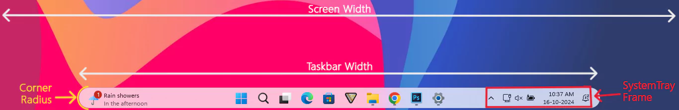 Windows 11 Center Taskbar — VIN STAR