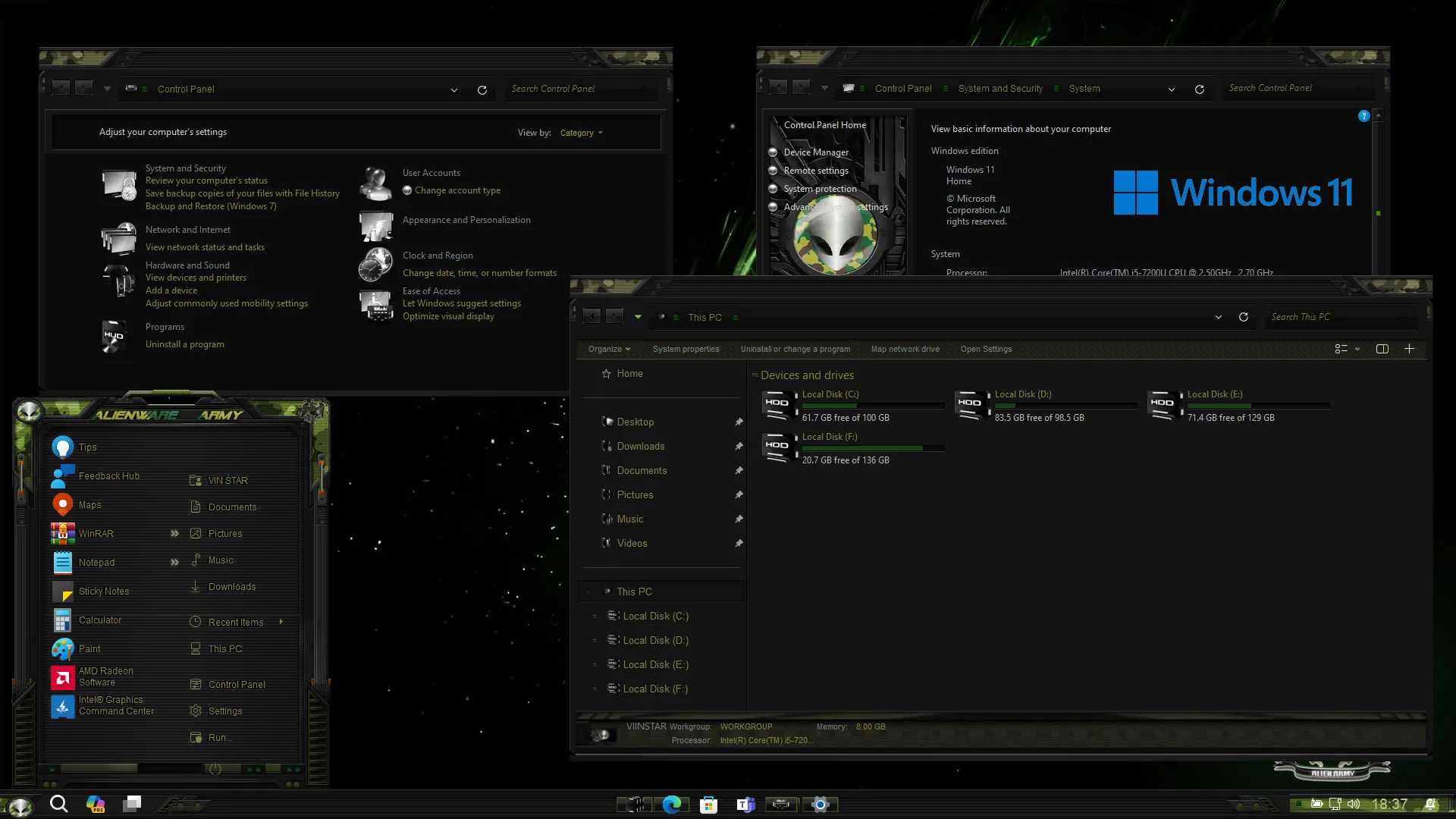 Alien Army Theme For Windows 11 — VIN STAR
