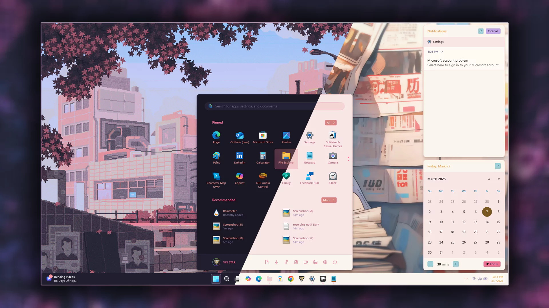 Rose Pine Color Styler For Windows 11 — VIN STAR